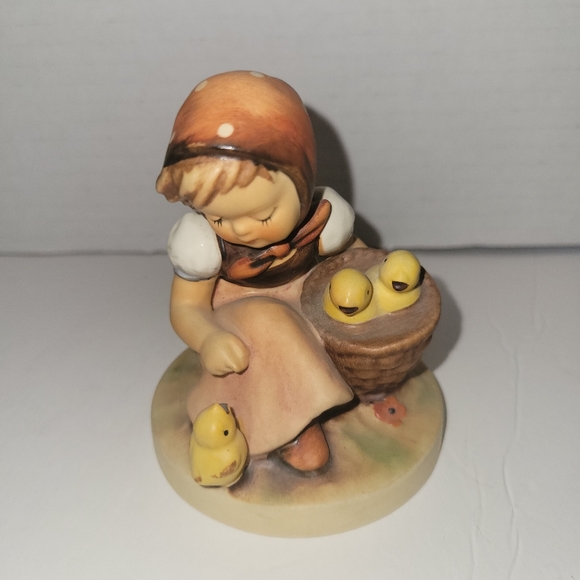Hummel | Art | Hummel Figurine Chick Girl Germany Hum 57 Tmk 5 Girl Feeding Baby Chicks | Poshmark
